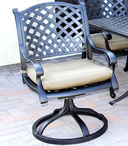 Cast Aluminum Patio Dining Set Nassau 11 Piece Outdoor Furniture with 46"x120" Rectangle Table