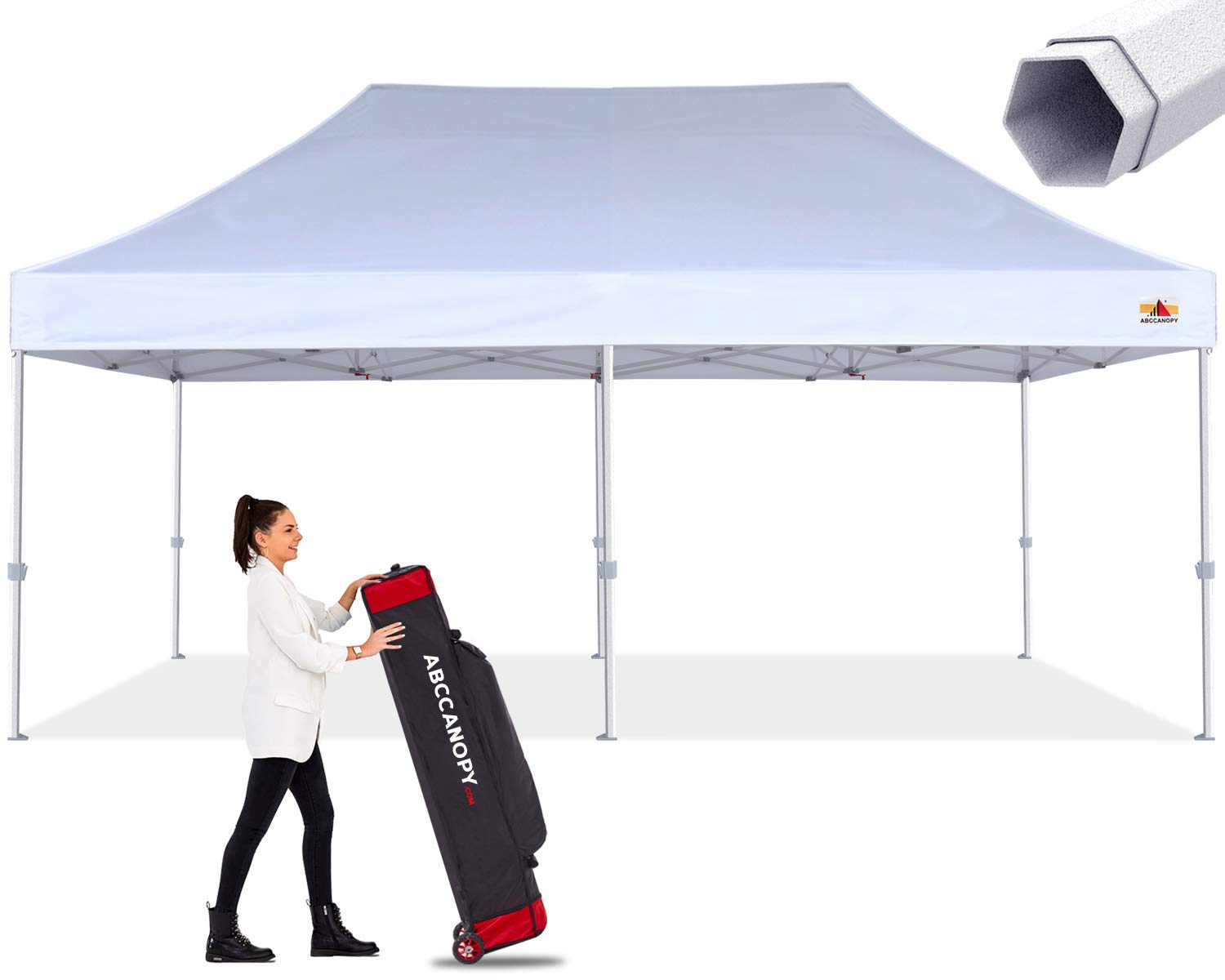 ABCCANOPY Commercial Pop Up Canopy Tent 10x20 Premium-Series, White