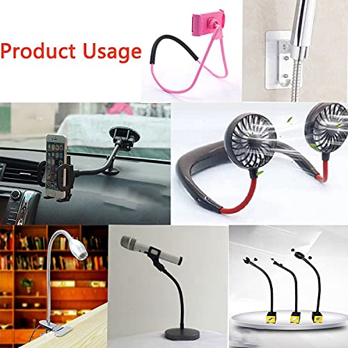 Gooseneck Microphone Arm with 3/8male ,Flexible Gooseneck Mic Stand16inch ,Heavy Duty Holding Black 1Pack
