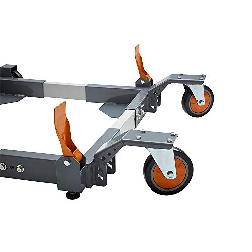 Bora Portamate Mobile Base PM-3800 with High Clearance 5β Wheels β Universal, Heavy Duty, Adjustable Rolling Kit, Floor Dolly Roller for Equipment, Power Tools, Machines- 1500 lb Capacity