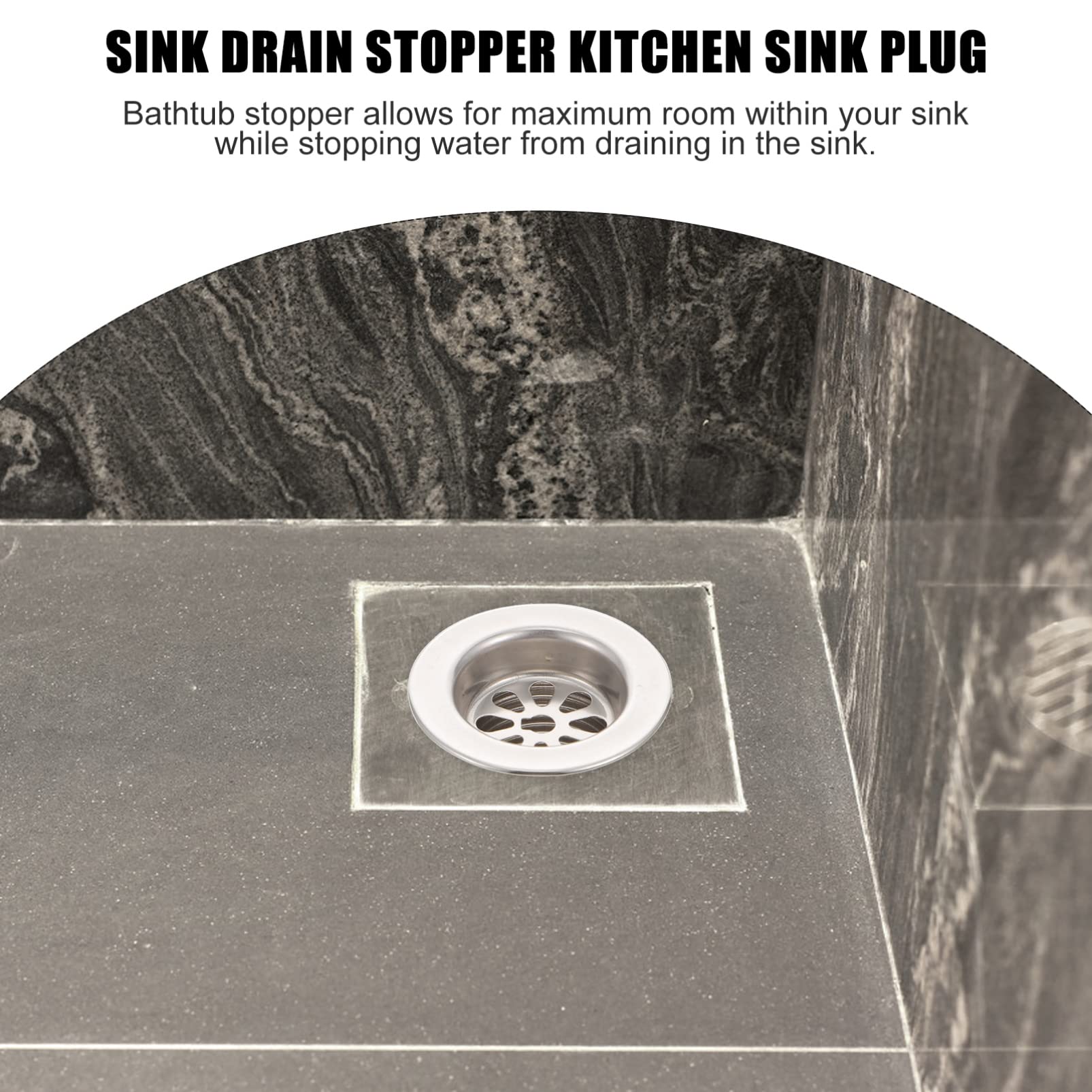 Strainer Sink Plug Tub Stopper Sink Drain Stopper Bath Plugs Tub Drain Plug Sink Water Stopper Bathroom Bath Stopper Bathtub Plugs Kitchen Sink Stoppers