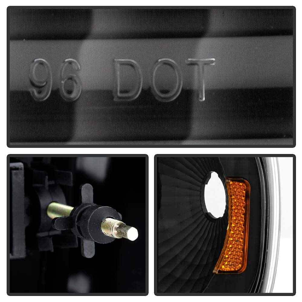 ACANII - For 1997-2003 Ford F150 Expedition Black Headlights+Corner Signal Lights Driver + Passenger Side