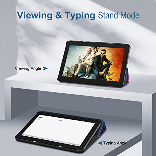Fintie Slim Case for All-New Fire 7 Tablet (12th Generation, 2022 Release) - Ultra Lightweight Slim Shell Stand Cover with Auto Wake/Sleep, Galaxy
