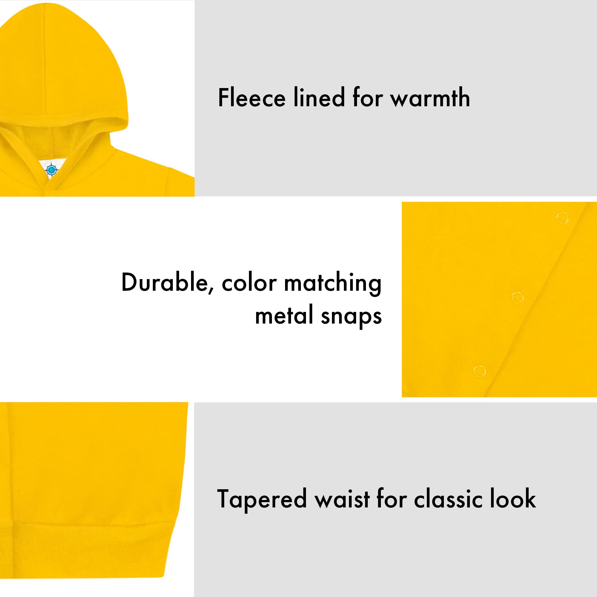 College Baby NCAA Officially Licensed Snap Hooded Jacket - Michigan Wolverines Block M Logo - Gold - 3T