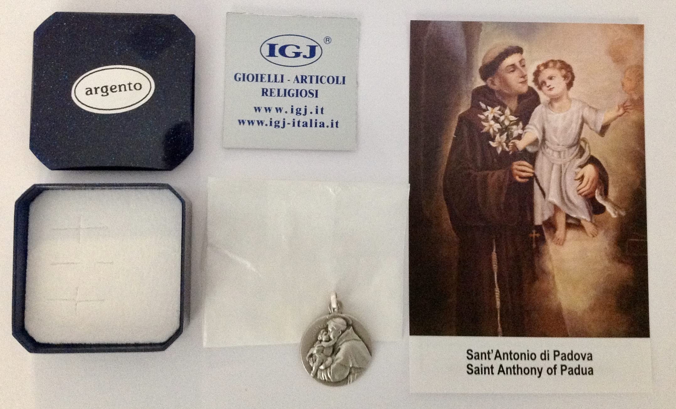 925 STERLING SILVER SAINT ANTHONY OF PAUDUA MEDAL - THE PATRON SAINTS MEDAL - 100% MADE IN ITALY