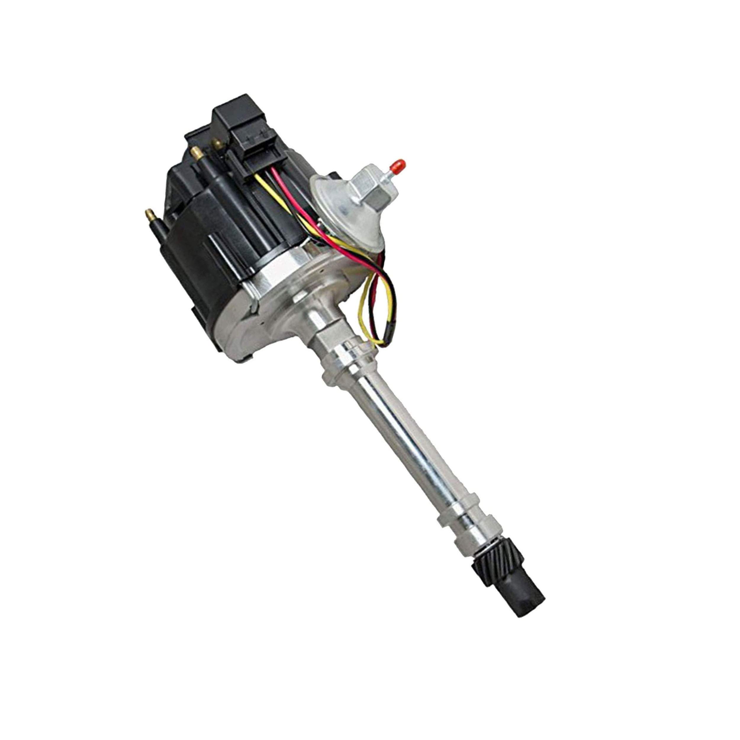 A-Team Performance - Complete HEI Distributor 65K Coil 7500 RPM - Compatible With Chevrolet Chevy GM GMC 4.3L 262 V6 EFI to CARB SWAP 90° V-6 One Wire Installation Red Cap