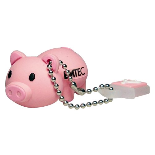 EMTEC Animal Series 4 GB USB 2.0 Flash Drive, Pig