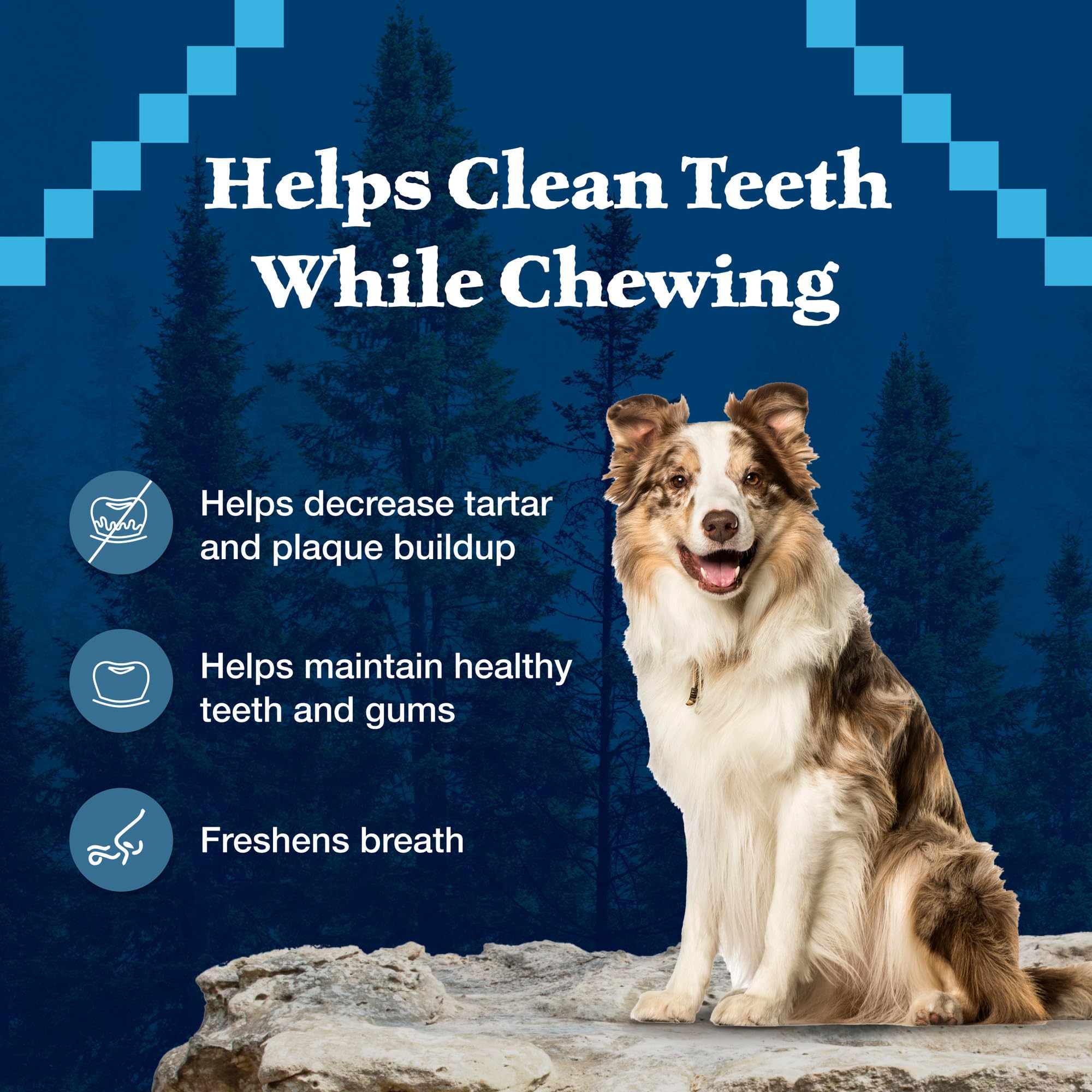 Blue Buffalo Wilderness Wild Bones Grain-Free Dental Chews Dog Treats, Small, 27-oz Bag