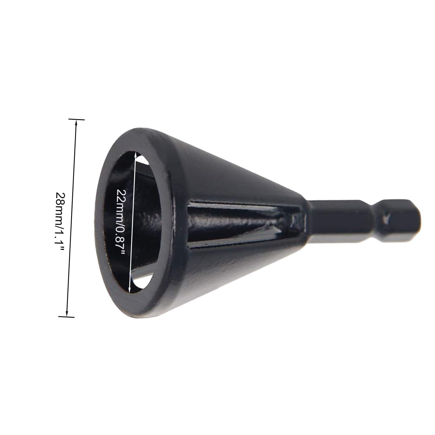 Utoolmart Deburring External Chamfer Tool Drill Bit Remove Repair Tool Hex Shank, High Manganese Steel Black