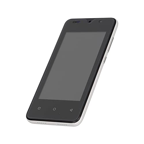 Acogedor Unlocked Smartphones, 4.5in Screen Ultra Thin Cell Phone, 512MB RAM 4GB ROM Dual Core CPU Mobile Phone Support 128GB Storage (White)