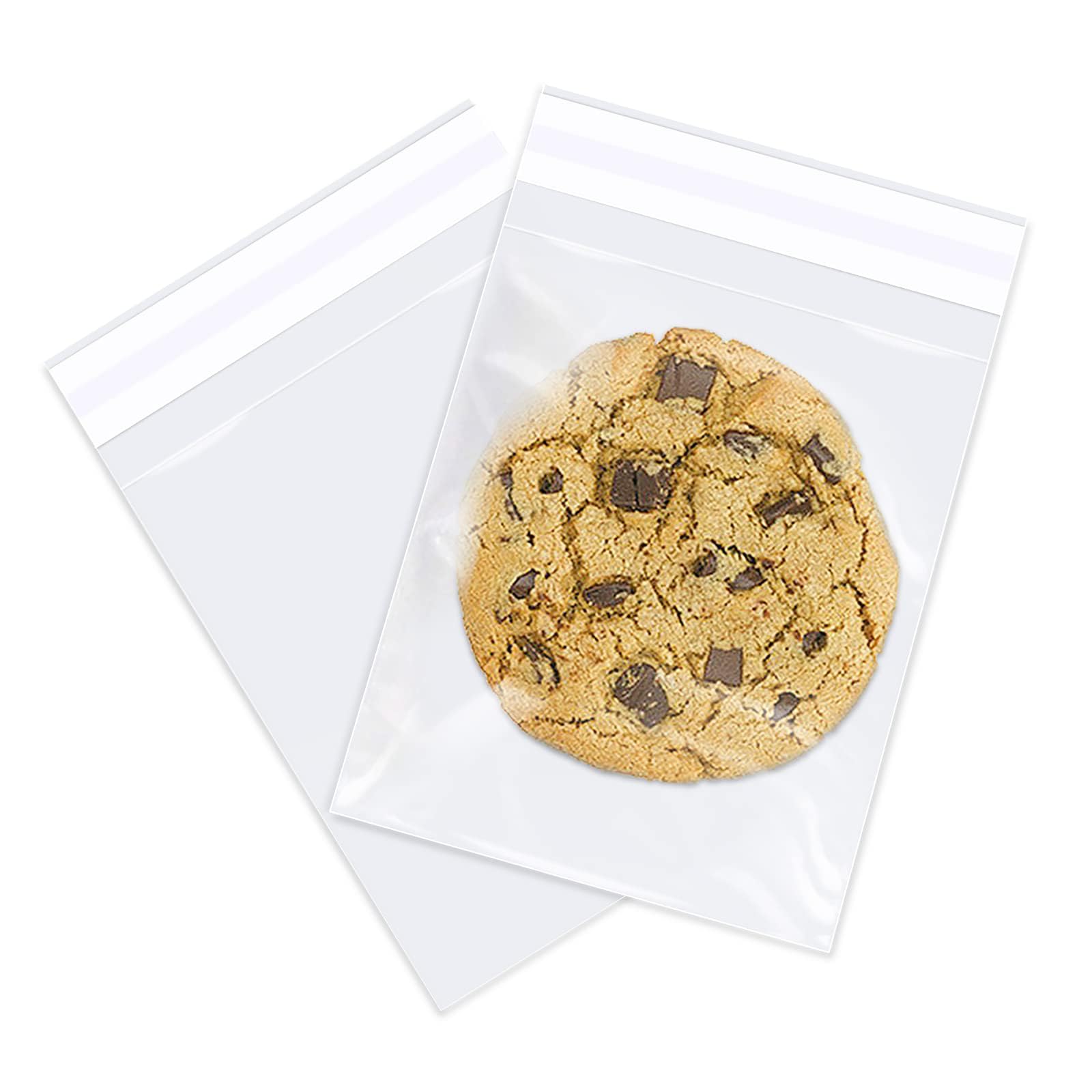WEPOLY - 4" x 6" (100 Count) Clear Small Cellophane Bags - Self Sealing Cello Plastic Poly Bags- for Photo, Jewely, Bakey, Treats, Candies