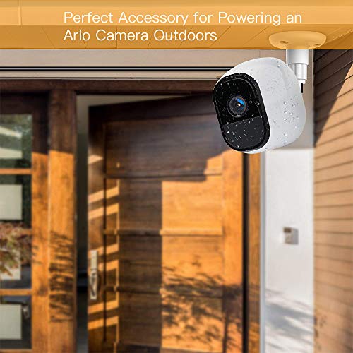 Taken 16.5ft Charging Cable, Quick Charge Power Adapter, Waterproof Outdoor/Indoor Charging Adapter & Power Extension Cord for Arlo Pro & Pro 2, Arlo Go, Other Smart Security Home Camera, 1 Set, Black
