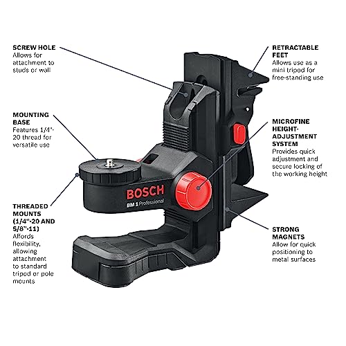 BOSCH - BM 1 Bosch Positioning Device for Line and Point Lasers BM1, Black