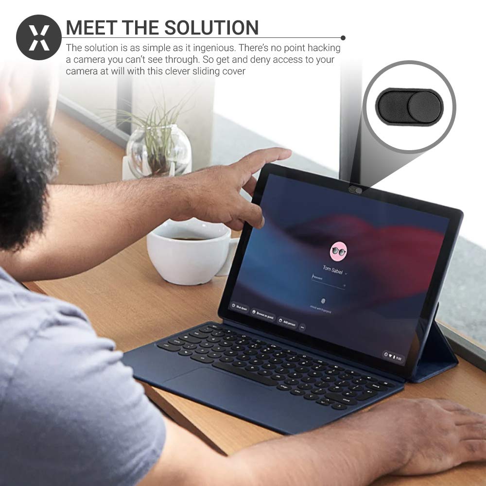 Olixar Google Pixel Slate Camera Cover - Webcam Cover - Privacy Slide - Compatible Laptop, Tablets & Smartphones Anti Hack - 3 Pack