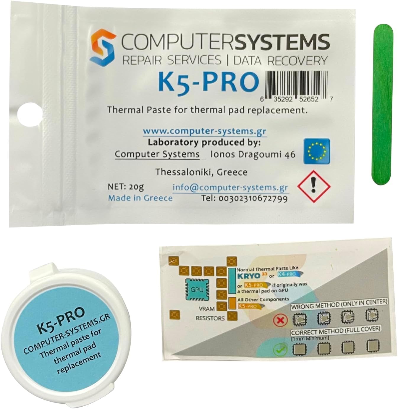 K5 PRO Viscous Thermal Paste for Thermal pad Replacement 20g (Apple iMac, Sony PS4 & PS3, Xbox, Acer Aspire etc)