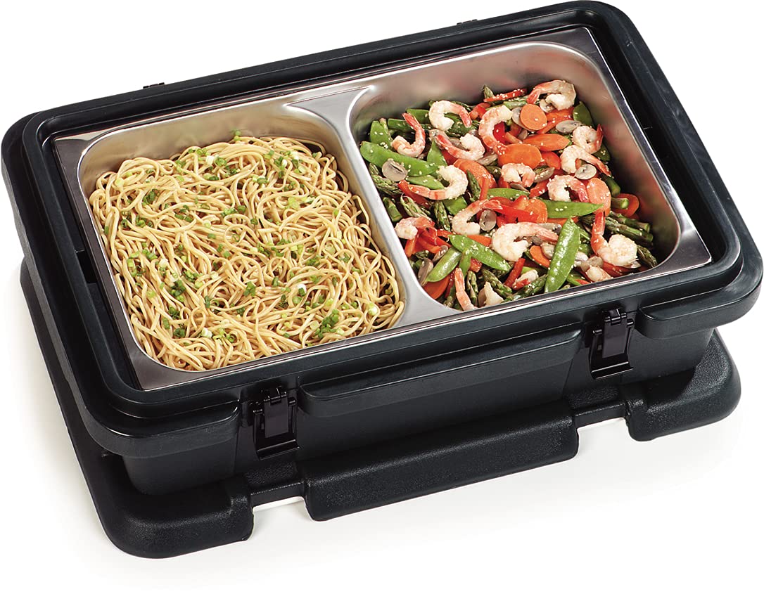 Carlisle FoodService Products Durapan Stainless Steel Divided Steam Table Pan for Catering, Hotel, and Restaurants, Full-Size 2.5 Inches Deep, Silver, (Pack of 6)