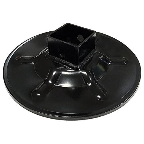 Lippert Hall Effect Ground Control 3.0 Rear Jack Footpad, 9" Diameter, Fits 2" I.D. Tube, Strong Black Powder-Coated Steel Construction, Easy Installation - 362486