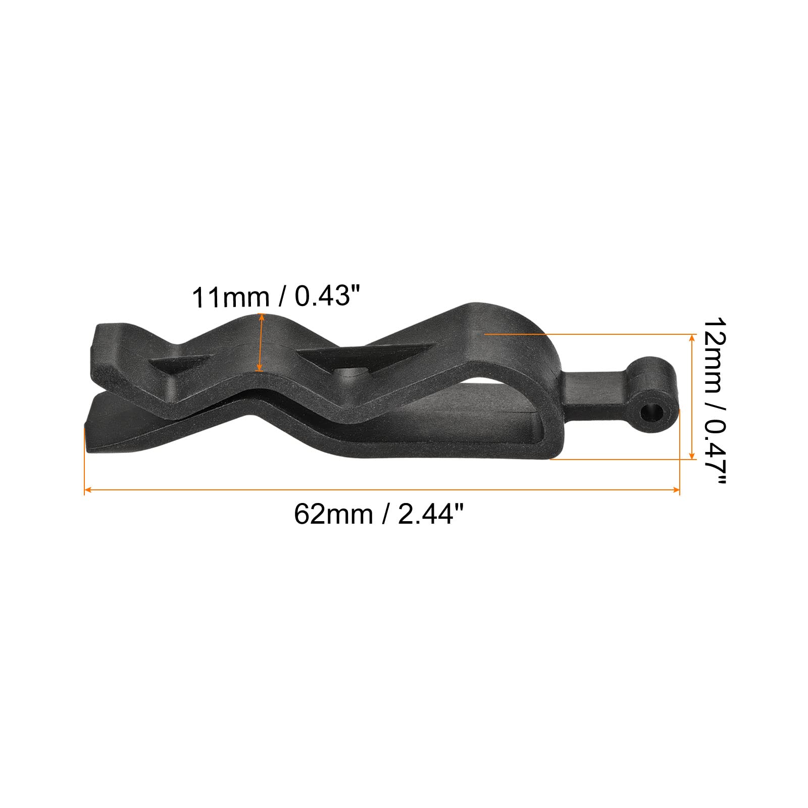 MECCANIXITY Garbage Bin Clip, Kitchen Trash Can Bag Clips Waste Basket Garbage Bin Clamp Bag Clip Black, Pack of 6