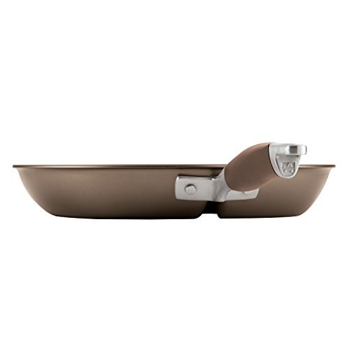 Anolon Advanced Hard Anodized Nonstick Divided Grill / Griddle Pan / Skillet - 12.5 Inch, Bronze,84122