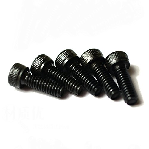 M2 Alloy Steel Hex Socket Head Cap Screws,12.9 Grade,Full Thread,Metric,Knuled Head Bolt Black 50pcs (M2 x 7mm)