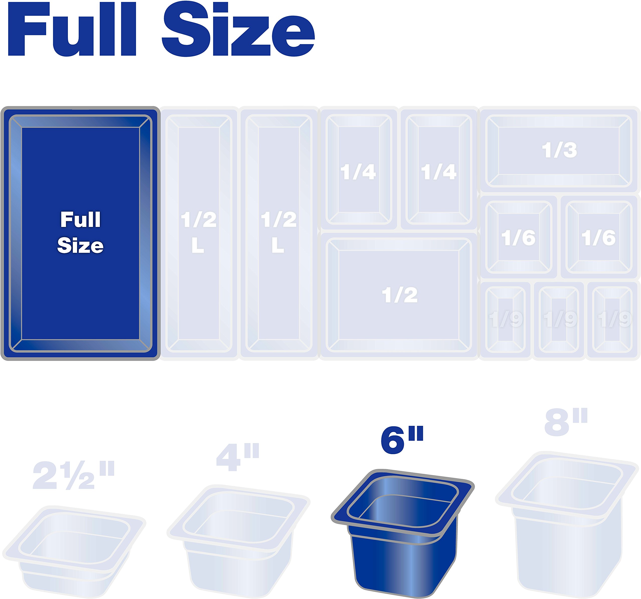 Carlisle FoodService Products 10402B03 StorPlus High Heat Food Pan, 6" Deep, Full Size, Black