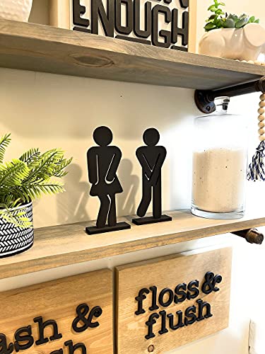 Bathroom People Sign Decor