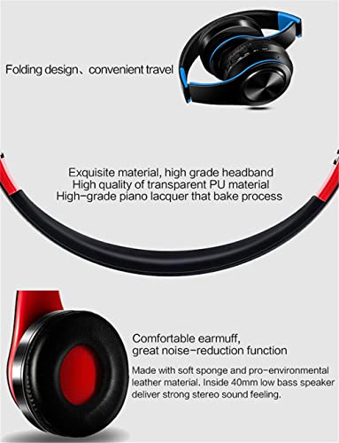 Lmminer Wireless On-Ear Bluetooth 5.0 Headphones, Foldable Sport HiFi Stereo Sound Headset with Microphone Noise Canceling, Hi-Res Audio, 10 Hours Playtime,Green