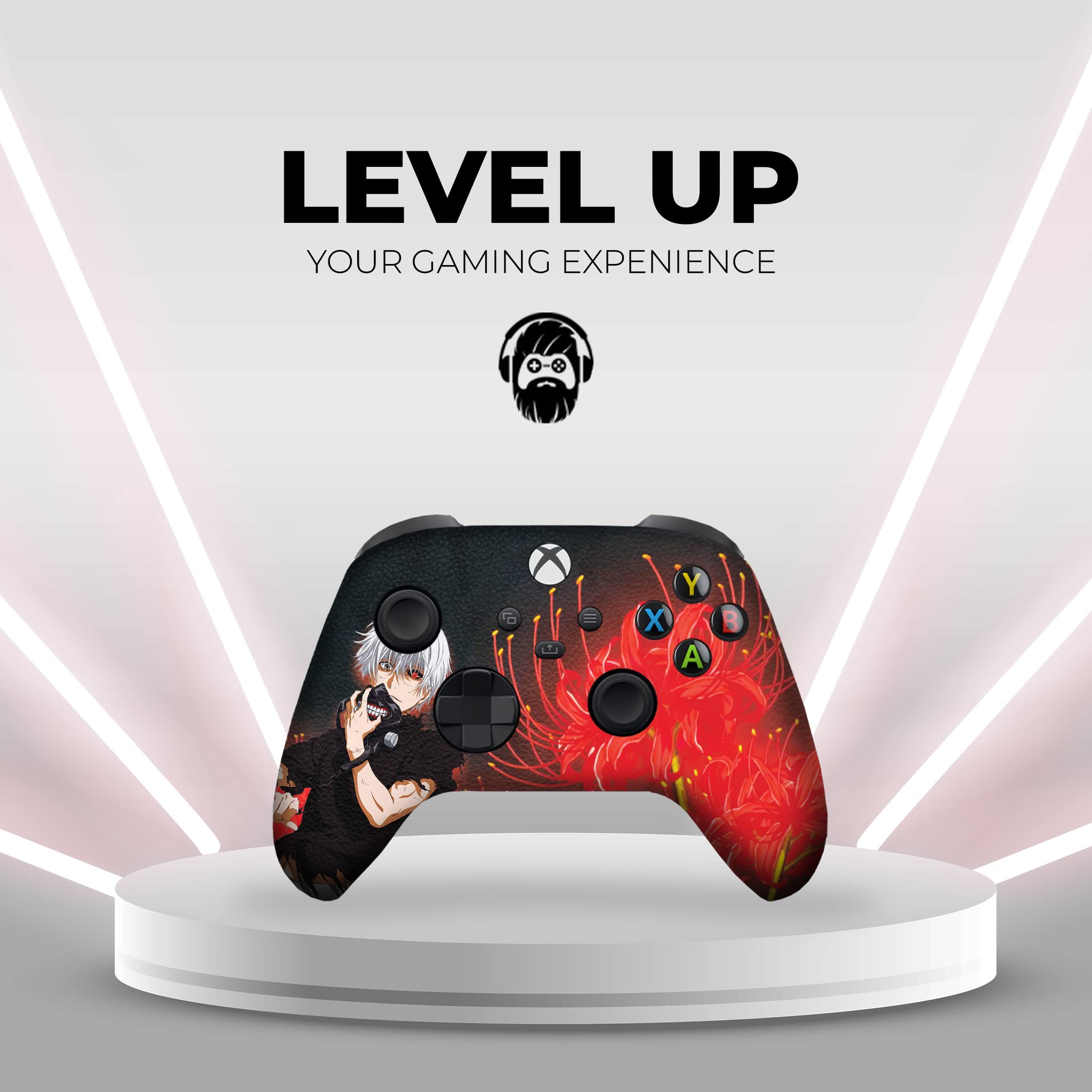 DreamController Tokyo Ghoul Custom X-box Controller Wireless compatible with X-box One/X-box Series X/S Proudly Customized in USA with Permanent HYDRO-DIP Printing(NOT JUST A SKIN) (MODDED)