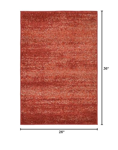 Rugs.com Angelica Collection Rug β 2' x 3' Terracotta Medium Rug Perfect for Entryways, Kitchens, Breakfast Nooks, Accent Pieces