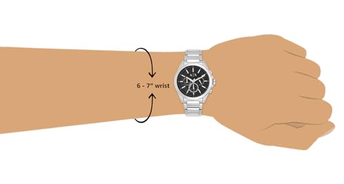 A｜X ARMANI EXCHANGE Men's Chronograph Stainless Steel Watch, Color: Silver/Black (Model: AX2600)