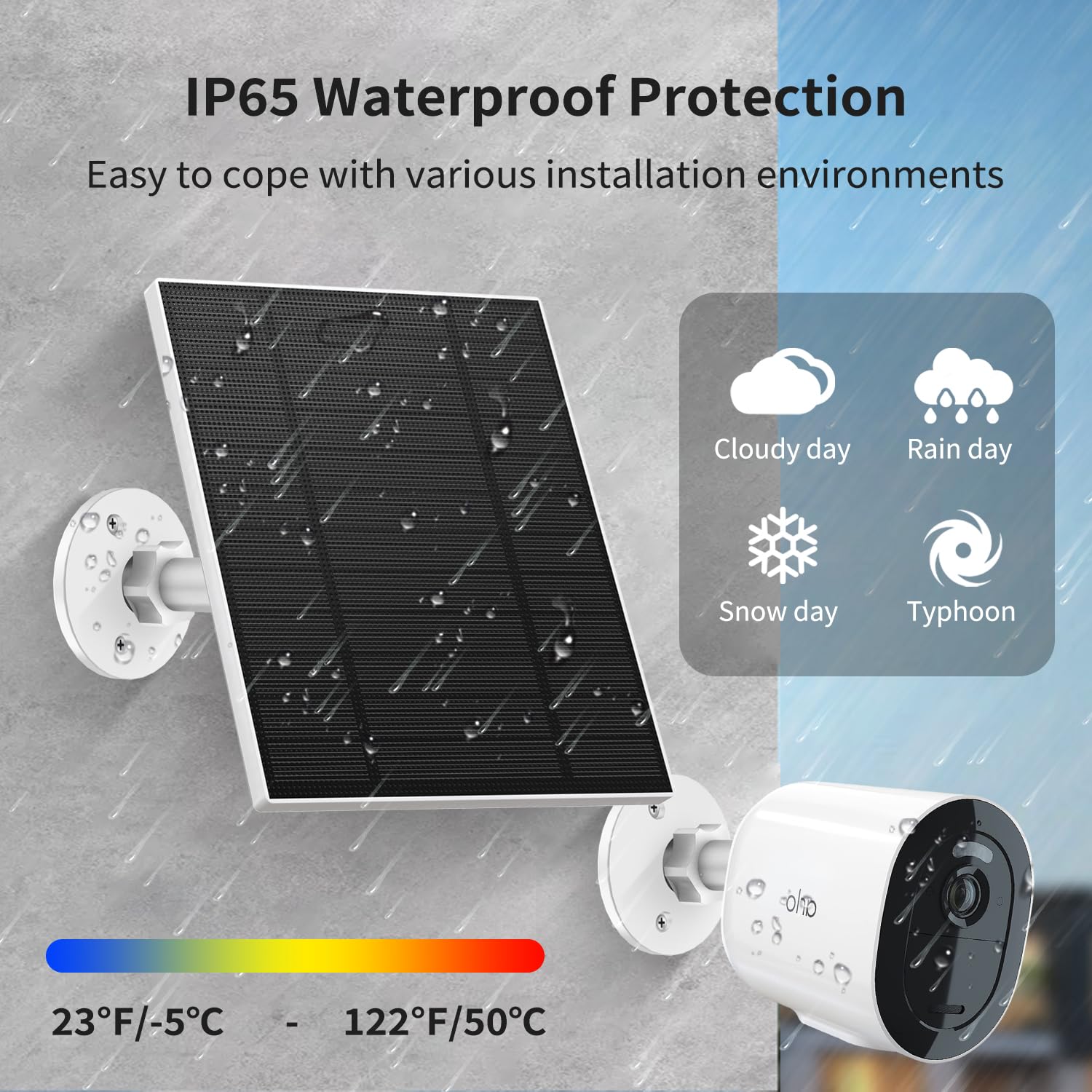 5W Solar Panel for Arlo Go 2, Arlo Pro 3 Floodlight, Arlo Pro 3, Arlo Pro 4, Arlo Ultra and Arlo Ultra 2 Cameras, Weather Resistant,360° Adjustable Easy Install Arlo Solar Panel Charger(1PC)