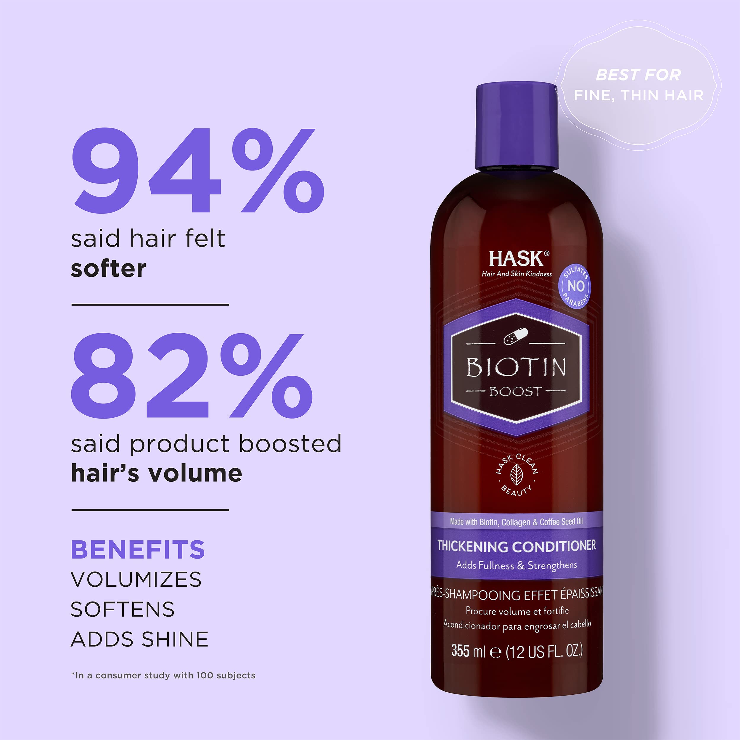 HASK Biotin Boost Thickening Conditioner, 12 Fl Oz
