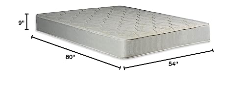 Continental Mattress, 9-Inch Gentle Firm Tight top Innerspring Mattress, Full XL