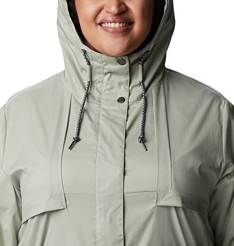 Columbia Women's Pardon My Trench Rain Jacket, Safari, Medium