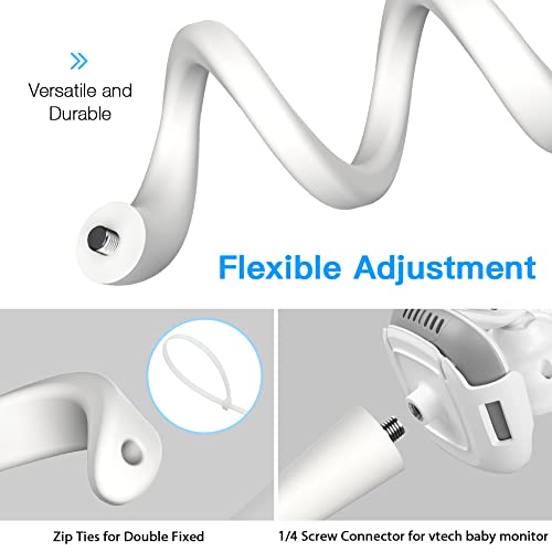 Koroao Flexible Twist Mount for VTech VM819/VM3252 Baby Monitor Without Tools or Wall Damage