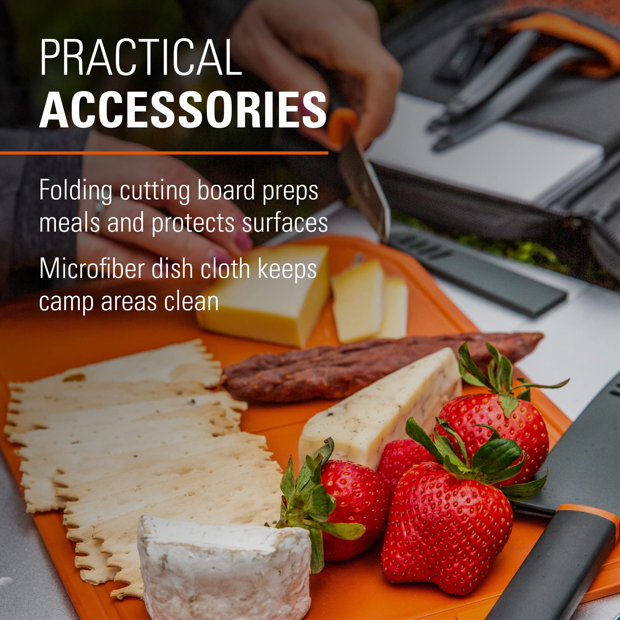GSI Outdoors, Santoku Knife Set, For Camping, Grey
