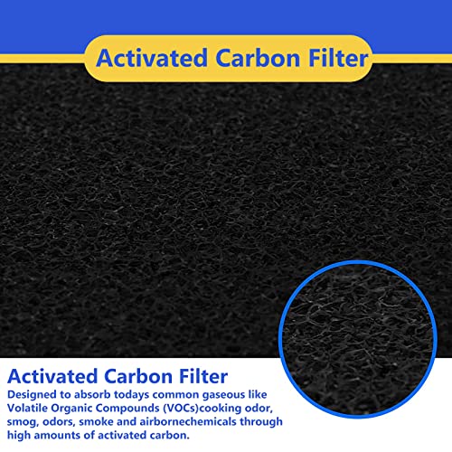 C545 True HEPA Replacement Filter S Compatible with Winix C545, B151, P150, 9300 Air Purifier, Replaces Winix Filter S 1712-0096-00 and 2522-0058-00, 2 HEPA Filter + 8 Carbon Filter