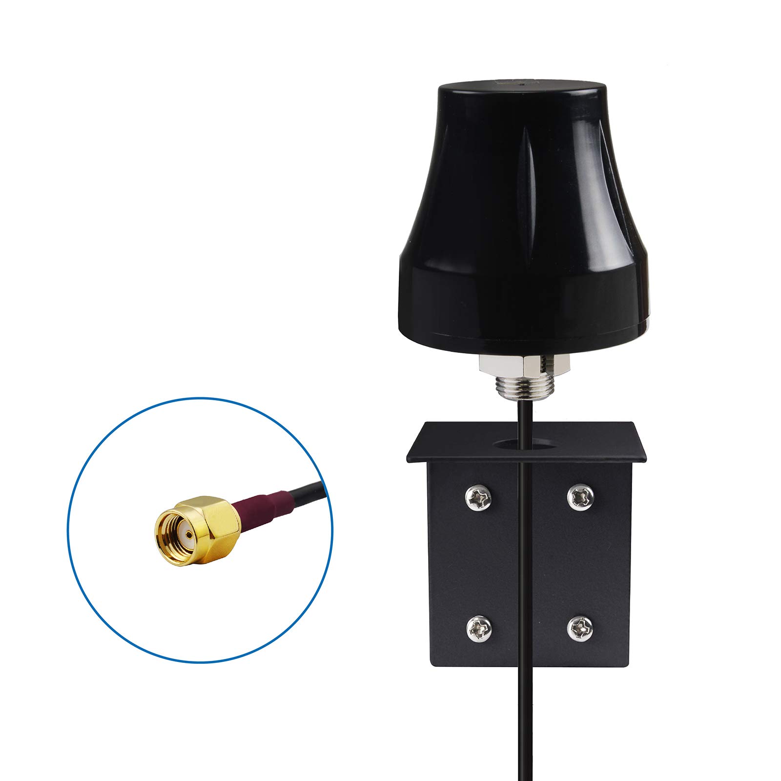 Waterproof Dual Band WiFi 2.4GHz 5GHz 5.8GHz Mini Omni-Directional 5dBi Wall Mount Outdoor RP-SMA Male Antenna for WiFi Router Hotspot Wireless Network Card Security IP