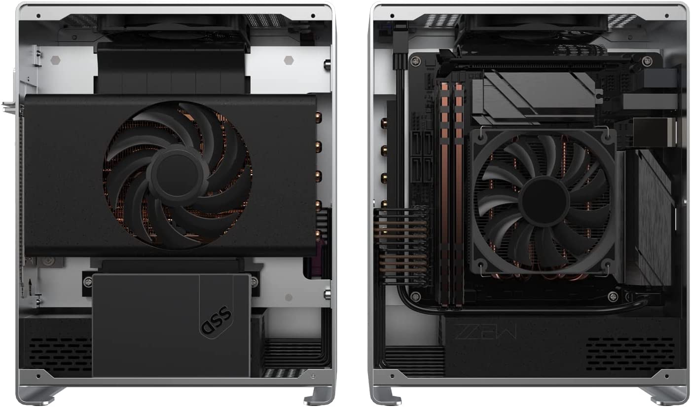 A1P Mini ITX Case Desktop PC Case(A1 Upgrade Version) Micro Slim Portable 2023 Small Backpack Aluminum Alloy Chassis DIY Installation for Gaming and Home Use