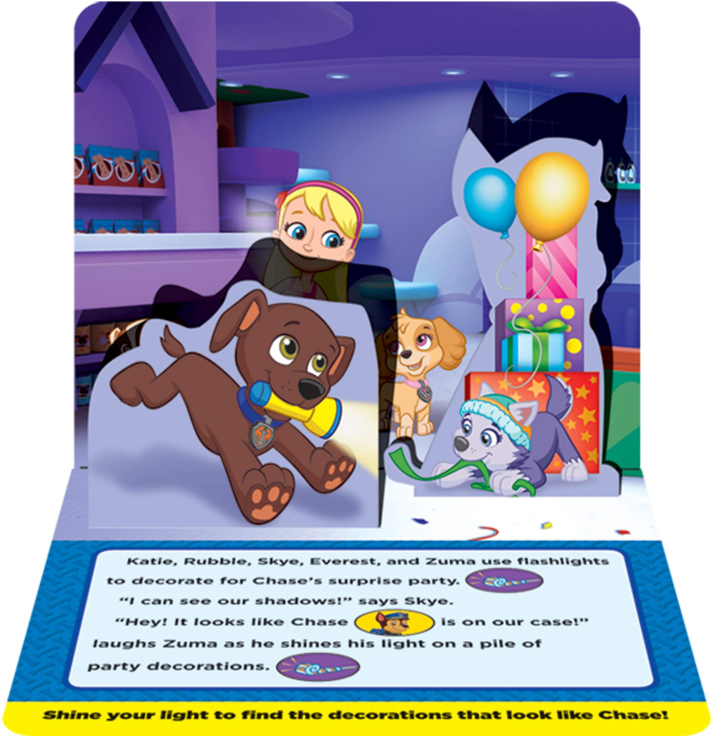 Nickelodeon PAW Patrol Chase, Marshall, Skye and More! - Light the Way! Pop-up Board Book and Sound Flashlight Toy Set - PI Kids (Play-A-Sound)