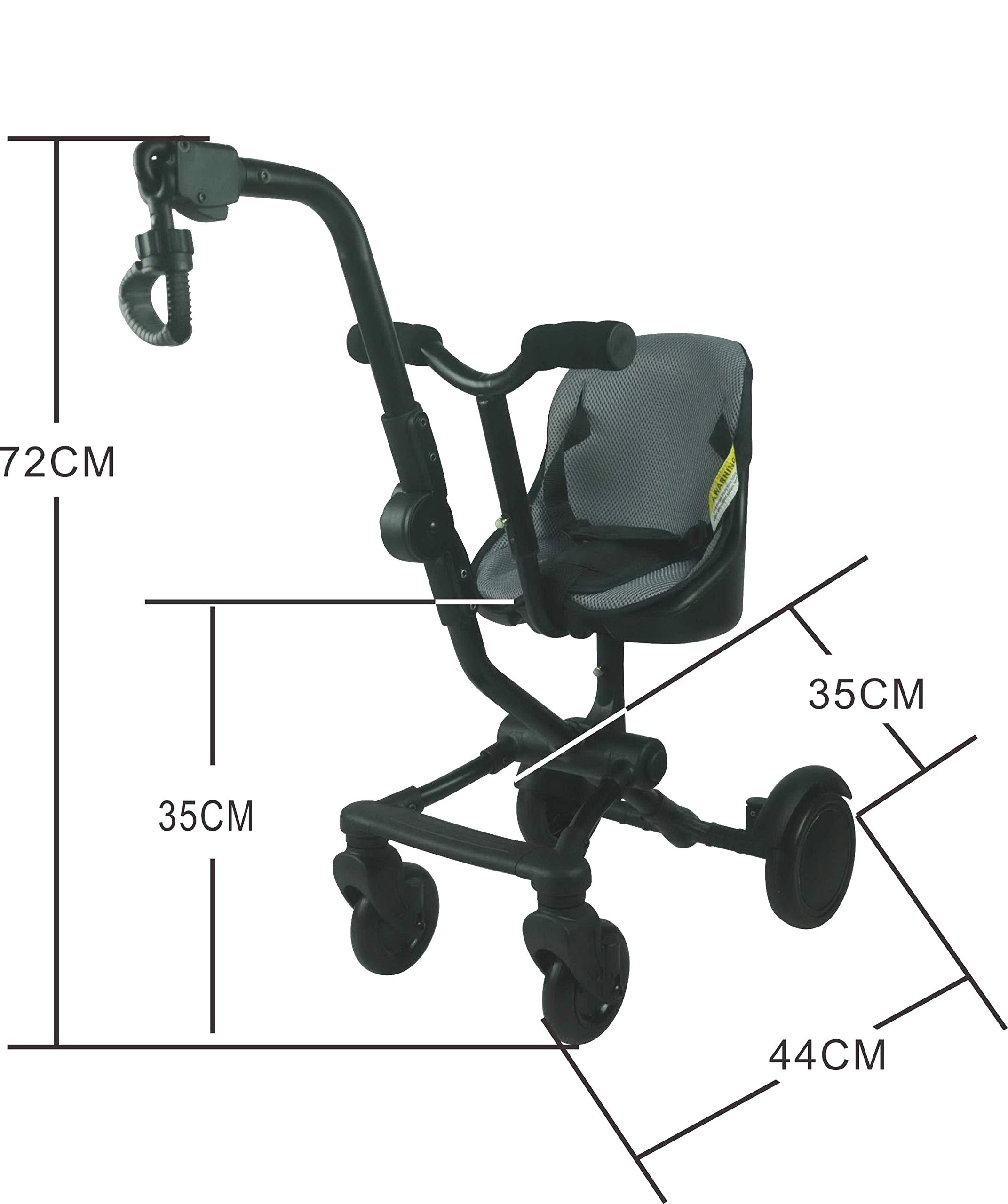 Englacha Uptown Rider – Child Rides Alongside Stroller Attachment with Comfy Padded Saddle Seat – Universal Fit for Most Strollers – Quick and Easy to Use – Designed for Safety