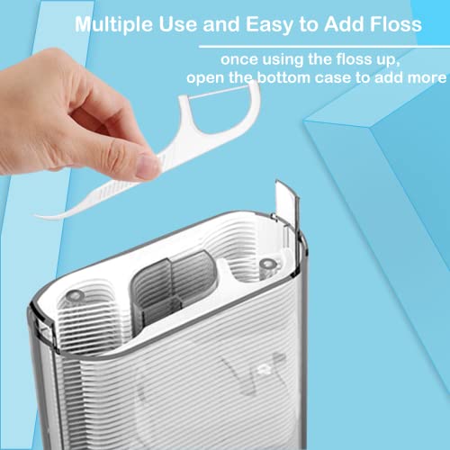 Dental Floss Holder 2 Boxes, Automatic Pop Up Flossers Dispenser, Tasteless Flosser, Hygienic Neat,Total 176PCS Professional Teeth Clean Flossers,Suitable for Home and Office