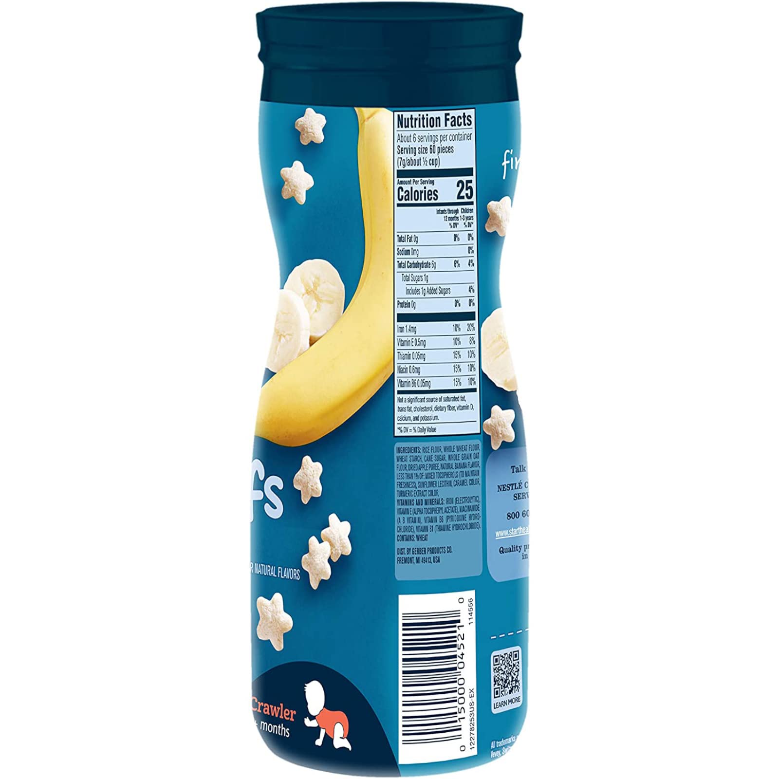 Gerber Graduates Puffs Cereal Snack, Banana, 1.48 Ounce