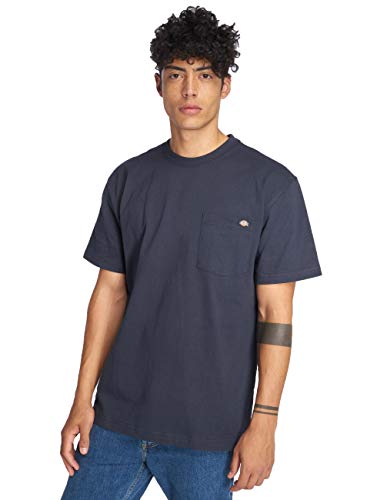 Dickie's Men's Heavyweight Crew Neck Short Sleeve Tee Big-tall,Dark Navy,3X-Large Tall