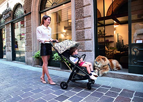 Peg Perego Selfie – Self-Folding, Light Weight, Compact Stroller – Compatible with All Primo Viaggio 4-35 Infant Car Seats - Made in Italy - Onyx (Black)