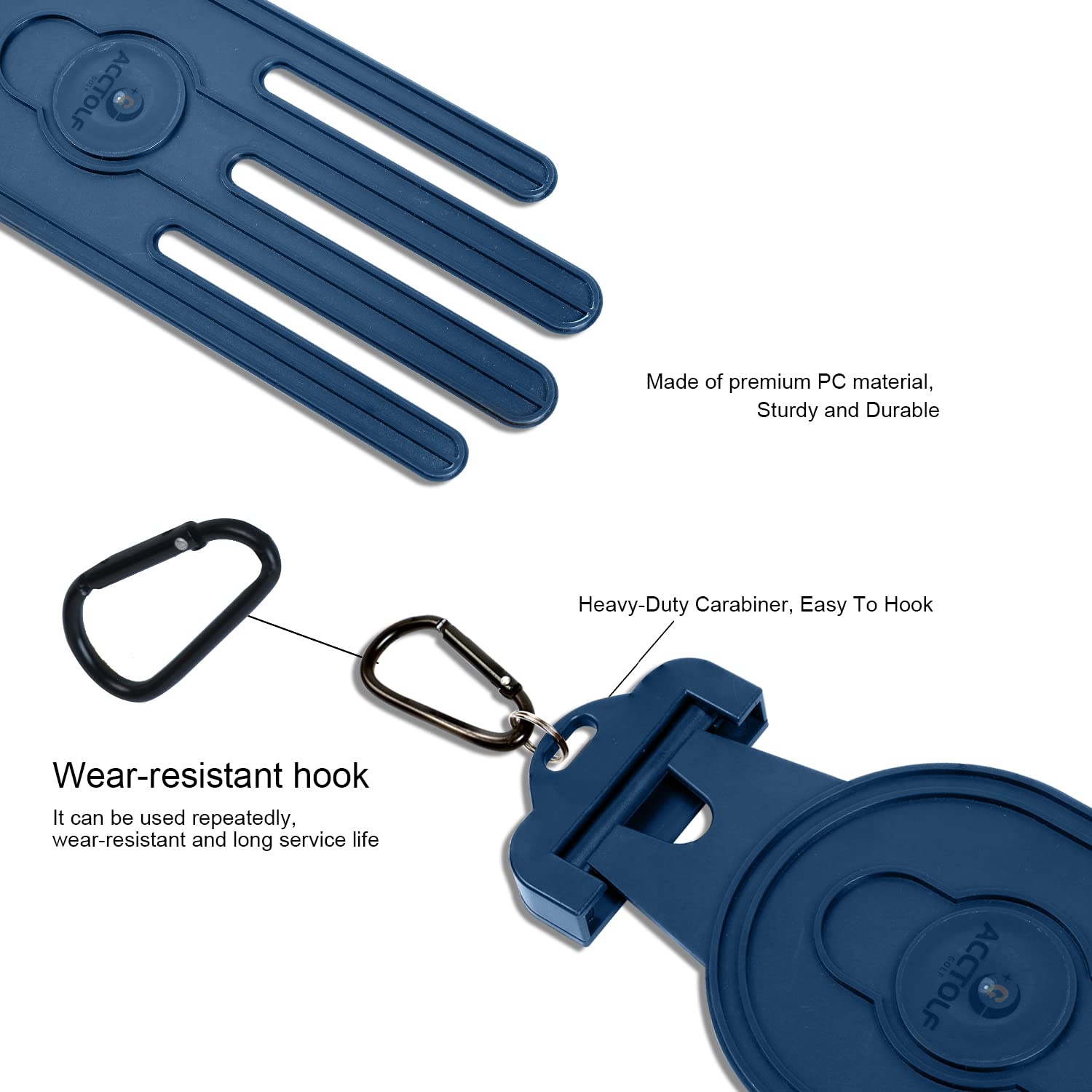 ACCTOLF Golf Glove Holder, 2PCS Golf Gloves Stretcher with Hook to Bag Gifts, Durable Sport Gloves Hanger Hanger Dryer Support Frame Tool Accessories