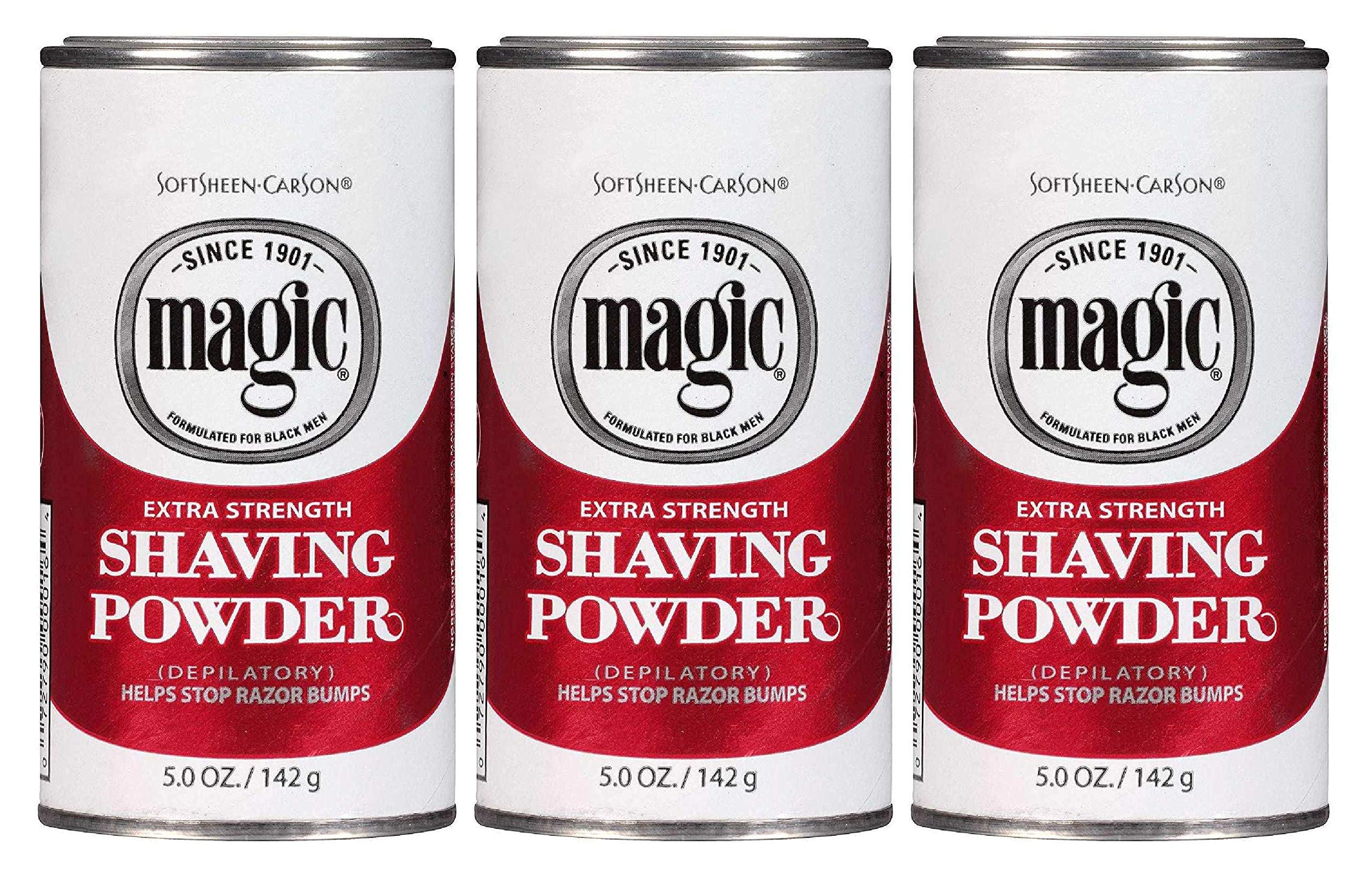 Magic Shaving Powder Red 5 Ounce Extra-Strength (145ml) (3 Pack)