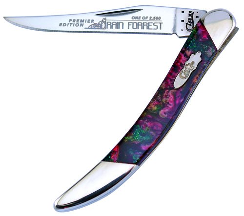 Case Cutlery S910096RF Texas Toothpick Pocket Knife, Small, Rain Forrest
