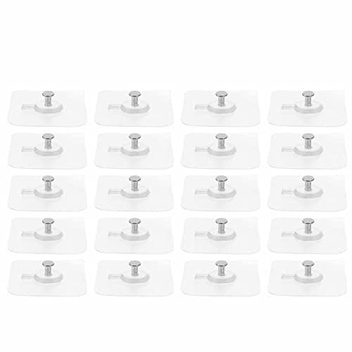 Cabilock 40pcs No Nail- Free Sticky Peg. Mount Trace Stickers Household cm Photo Screw Adhesive Self- Adhesive Kitchen Without Furniture Frame Picture Pegs Non- Transparent
