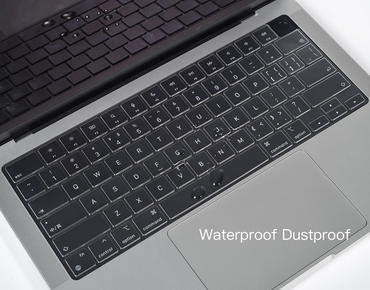 CaseBuy Premium Keyboard Cover for M2 M3 MacBook Air 15 inch A2941 A3114, M2 M3 MacBook Air 13.6" A2681 A3113, 2024 2023 2022 2021 MacBook Pro 14" 16" M4 M3 M2 M1 Chip Pro/Max, US ANSI Layout